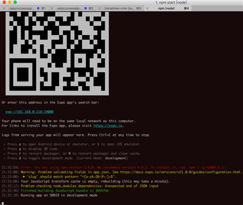 【已解决】android中expo扫码react Native的app出错：something Went Wrong Could Not
