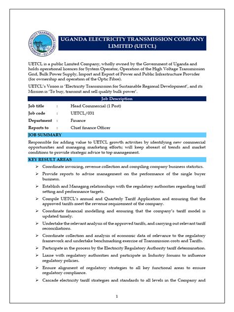 Head Commercial Uetcl 031 Download Free Pdf Economics Tariff