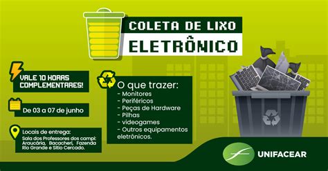 Campanha De Coleta De Lixo Eletrônico Na Unifacear Participe E