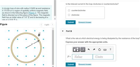 Solved Is The Induced Current In The Loop Clockwise Or Chegg