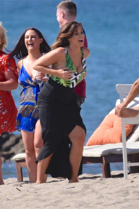 Vicky Pattison In Swimsuit Filming On Beach In Marbella 09172017