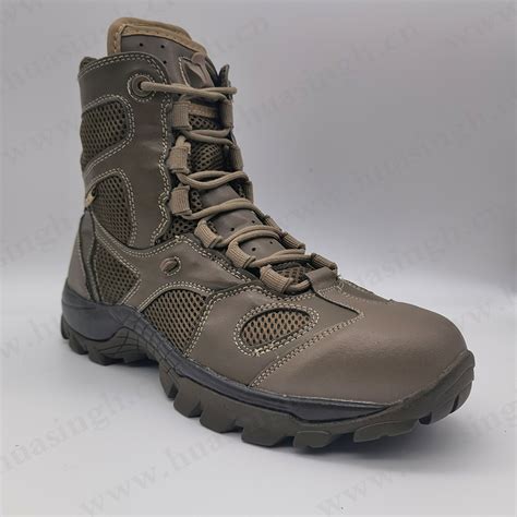 Cmhmid Cut Full Grain Leather Tan Fighting Boots With Pull Loops