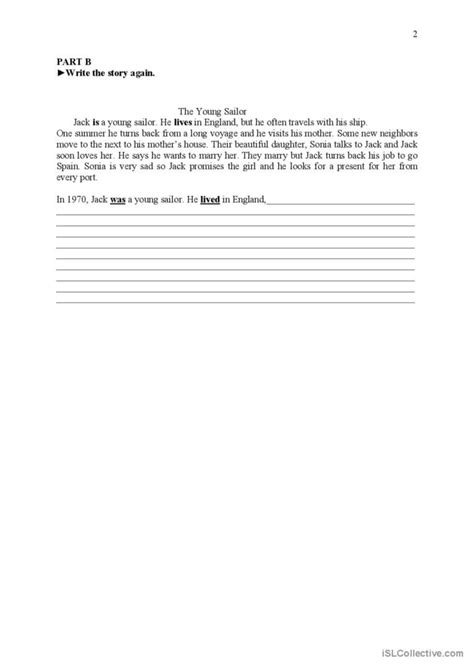 Simple Past Tense General Gramma… Français Fle Fiches Pedagogiques Pdf