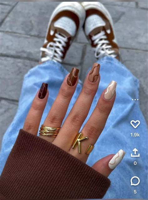 Pin By Pinner On Nails Brown Nails Gel Nails Nail Designs