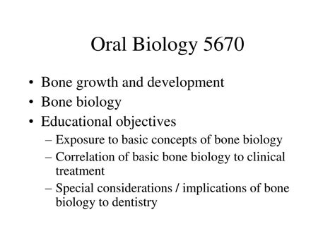 Ppt Oral Biology 5670 Powerpoint Presentation Free Download Id 3151674
