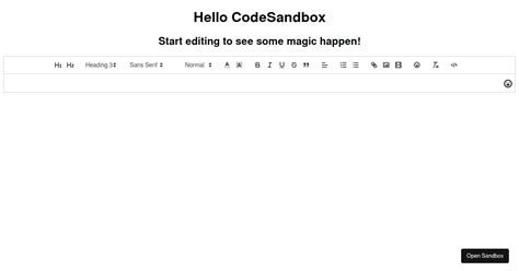React Quill Forked Codesandbox