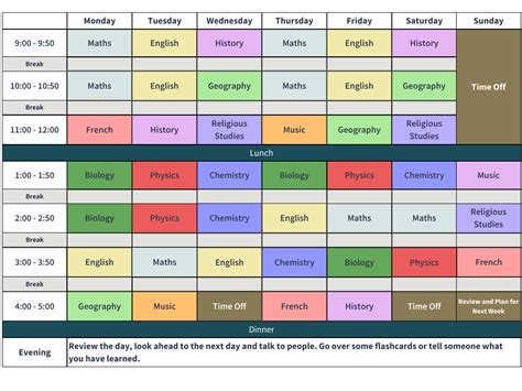 Free Gcse Revision Timetable Template Ivy Education