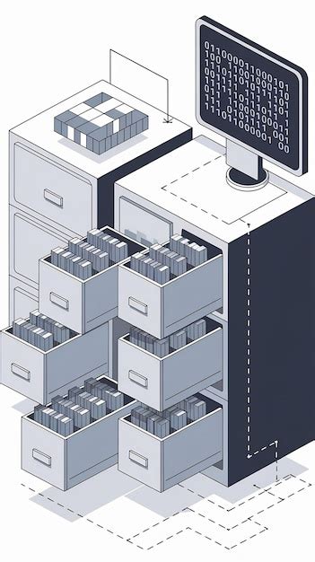 Document Management System Dms And Files Storage Illustration With