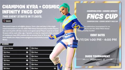 How Many Points Top Do You Need To Get Champion Kyra Cosmic Infinity Fncs Cup Leaderboard