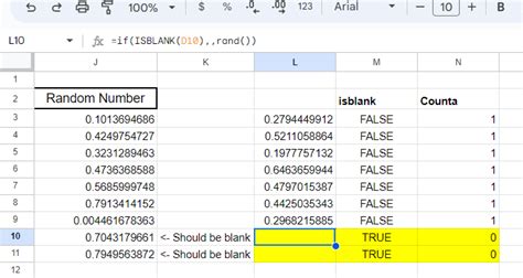 If Statement If D3 Is Blank Leave Blank True Blank Else Rand