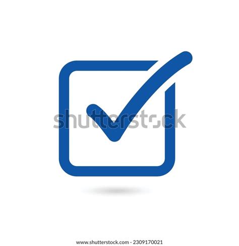 Check List Button Icon Check Mark Stock Vector Royalty Free