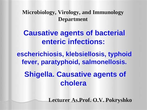 Ppt Microbiology Virology And Immunology Department Causative