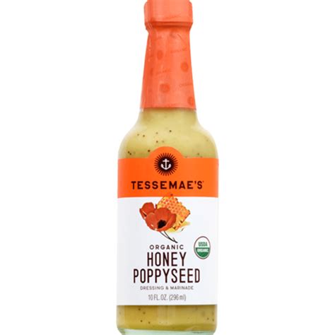 Tessemaes All Natural Organic Honey Poppyseed Dressing And Marinade 10