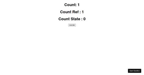 Count Vs Ref State Codesandbox