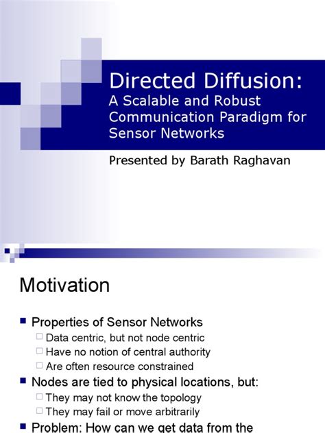 Directed Diffusion Pdf Network Topology Wireless Sensor Network