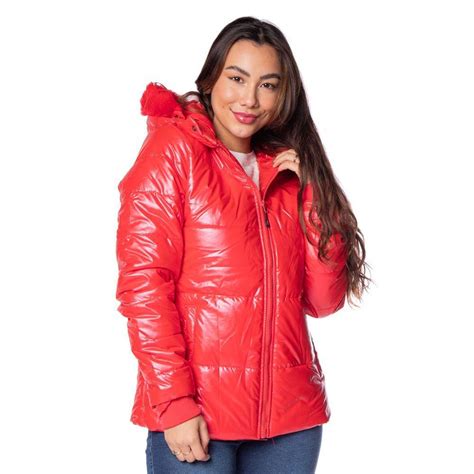 Jaqueta Puffer Feminina Metalizada Pontofrio