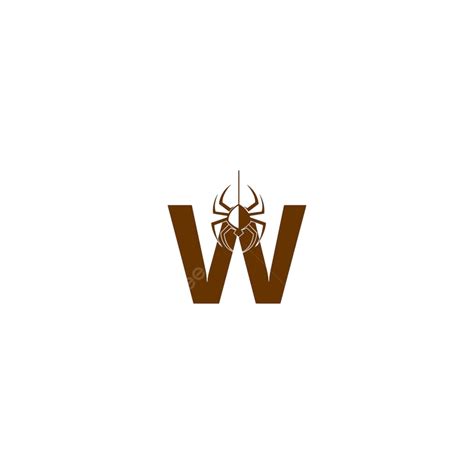 거미 아이콘 로고 디자인 서식 파일 벡터와 편지 W 포스터 삽화 대문자 Png 일러스트 및 벡터 에 대한 무료 다운로드