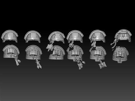 Stl File Grey Knights Terminators Pads 🦸 ・3d Print Design To Download