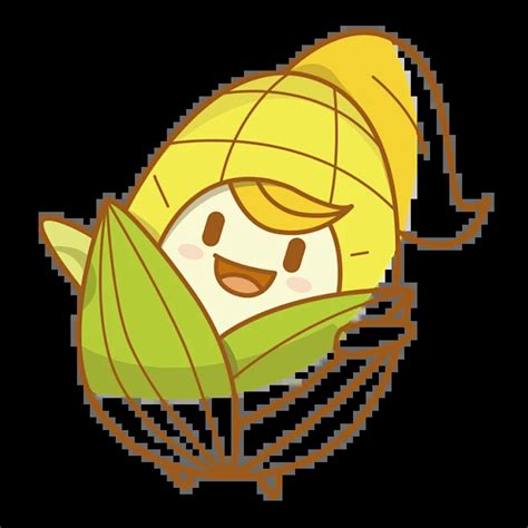 玉米卡通 花瓣网