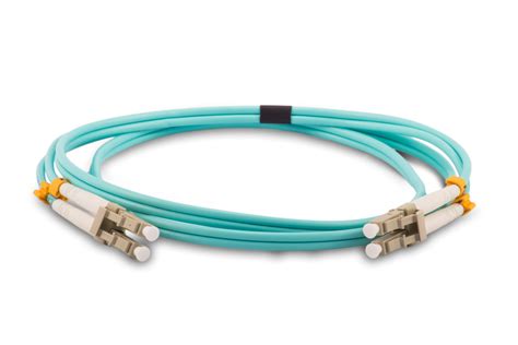 Om3 Lc To Lc Aqua Fiber Optic Patch Cables 10gb Rated Multimode
