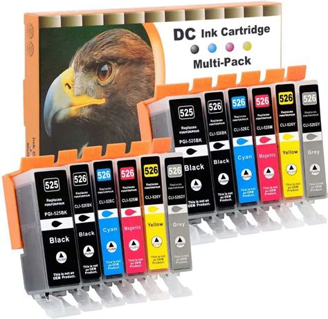 525XL 526XL Cartuccia Di Ricambio Per Canon PGI 525 CLI 526 525 526 Per