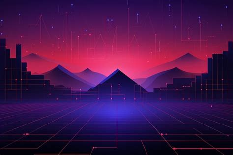 Tech Themed Vector Background With Abstract Premium Ai Generated Vector