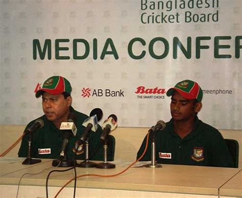 Bangladesh Under 19 Captain Mahmudul Hasan R And Coach Minhajul
