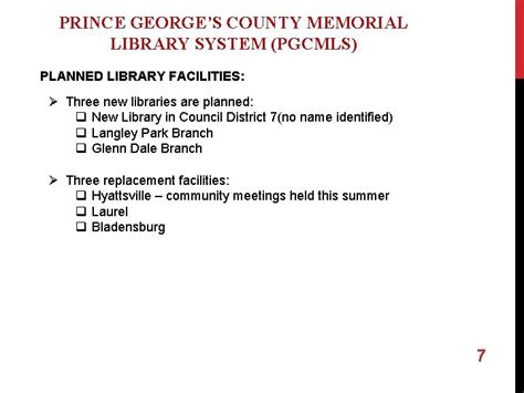 Mandatory Referral Review Prince Georges County Memorial Library