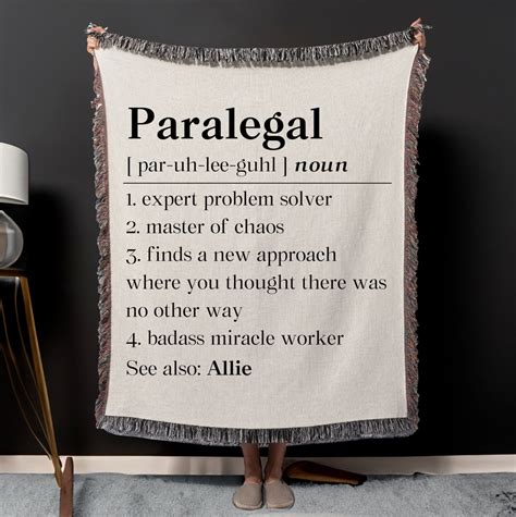 Personalized Paralegal Definition Woven Blanket Thank You To Paralegal