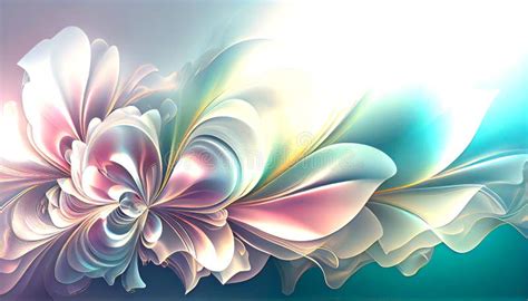 Generative Ai Chromatic Dream A Soft And Serene Abstract Wallpaper Design Stock Illustration