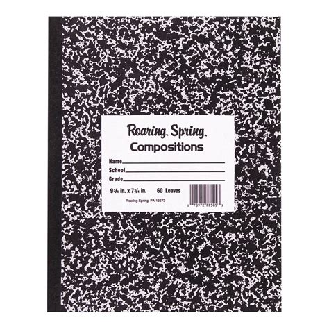 Roaring Spring 77333 7 X 8 12 White Wide Ruled 48 Page Composition