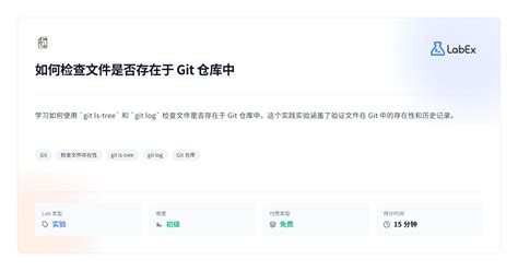 如何检查文件是否存在于 Git 仓库中 Labex