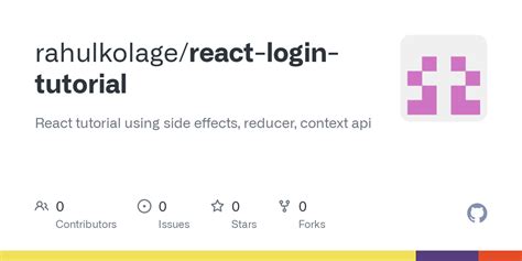 Github Rahulkolagereact Login Tutorial React Tutorial Using Side