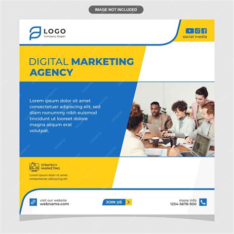Premium Vector Digital Marketing Agency Social Media Webinar Pamphlet