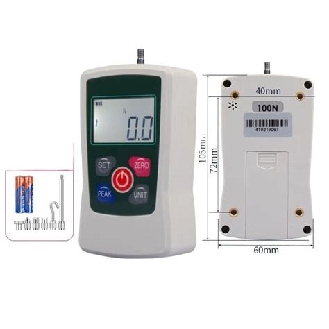 เครื่องทดสอบเกจวัดความตึงเครียดจอแสดงผลดิจิตอล Push Tension Gauge Spring Dynamometer Tension