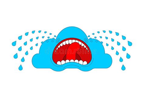 Crying Cloud Stock Vector Illustration Of Rain Letter 12161953