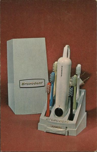 Broxodent Squibb Automatic Action Tooth Brush Advertising Postcard