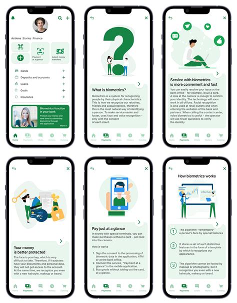 Ux Ui Project For Biometric System At The Bank App On Behance