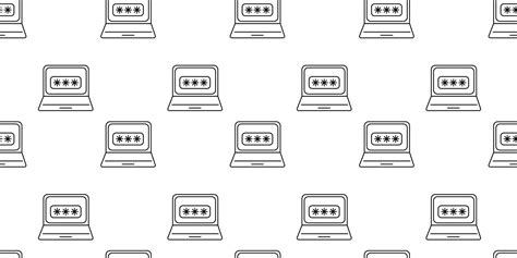 Patterns Of Laptops Displaying Password Fields On A Simple White Background 59468128 Vector Art