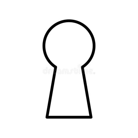 Door Line Keyhole Icon Stock Vector Illustration Of Silhouette 293978390