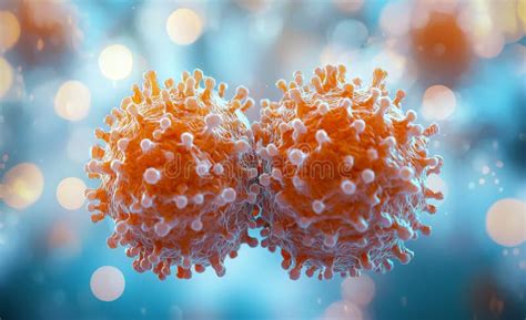 Microscopic View Of Cells Stem Cell Research Cell Therapy Cell Division 3d Illustration On A