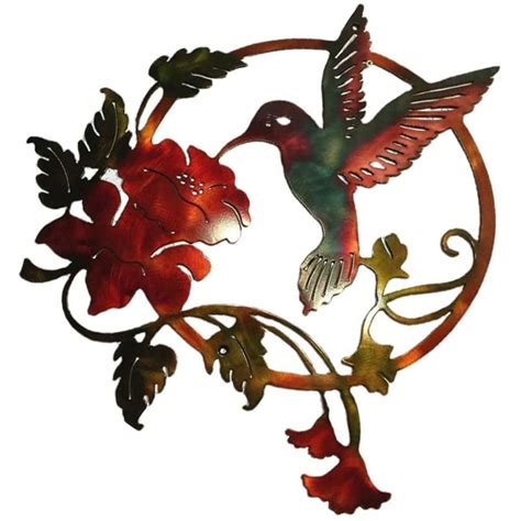 Eudidv Home Decor Items Round Metal Bird Wall Art Decoration Living