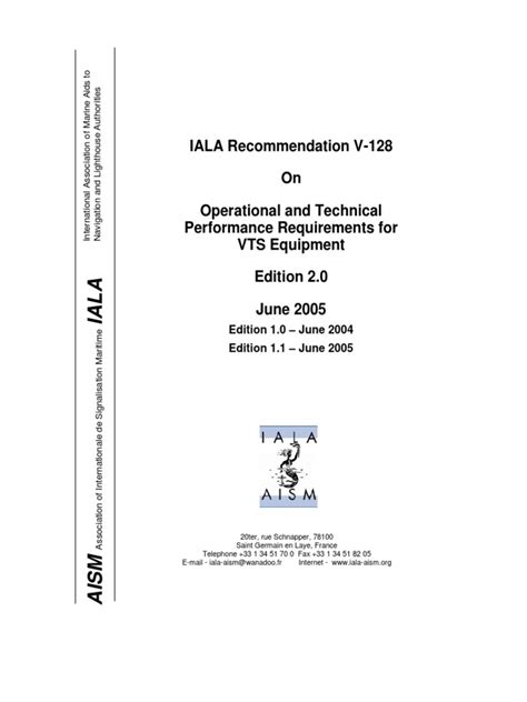 V 128 Iala Recommendation On Equipment Vts Pdf Radar Closed