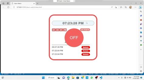 alarm web frontend skill test 1 demo youtube