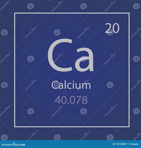 Calcium Ca Chemical Element Icon Stock Vector Illustration Of Graphic