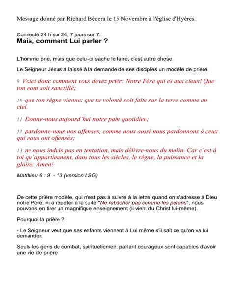 Mais Comment Lui Parler