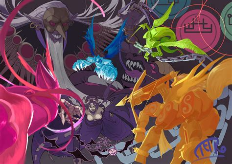 Lilithmon Lordknightmon Duftmon Dynasmon Sleipmon And 1 More