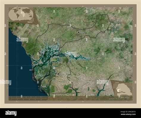Fatick Region Of Senegal High Resolution Satellite Map Locations And