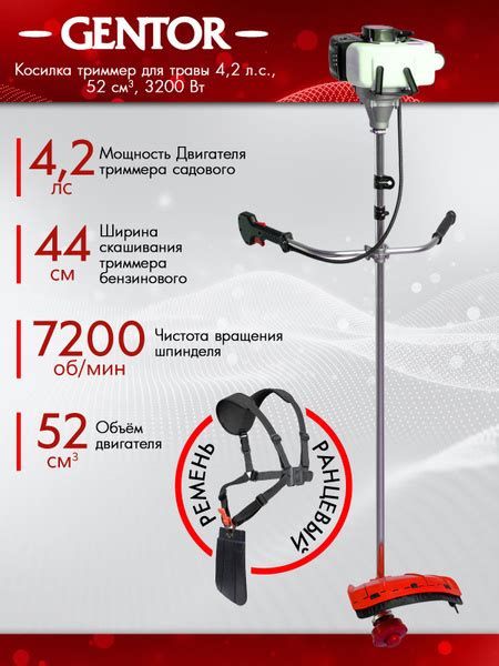 Триммер бензиновый для травы / Газонокосилка бензиновая садовая / 2-х ...