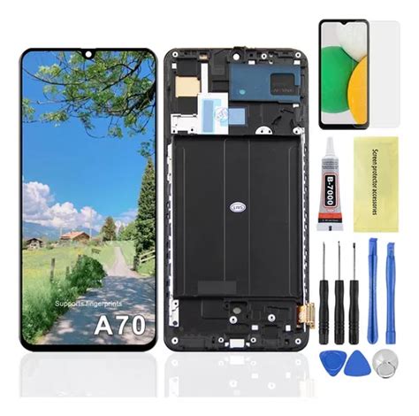 Pantalla Lcd Para Samsung A70 A705 Con Marco Super Amoled Meses Sin